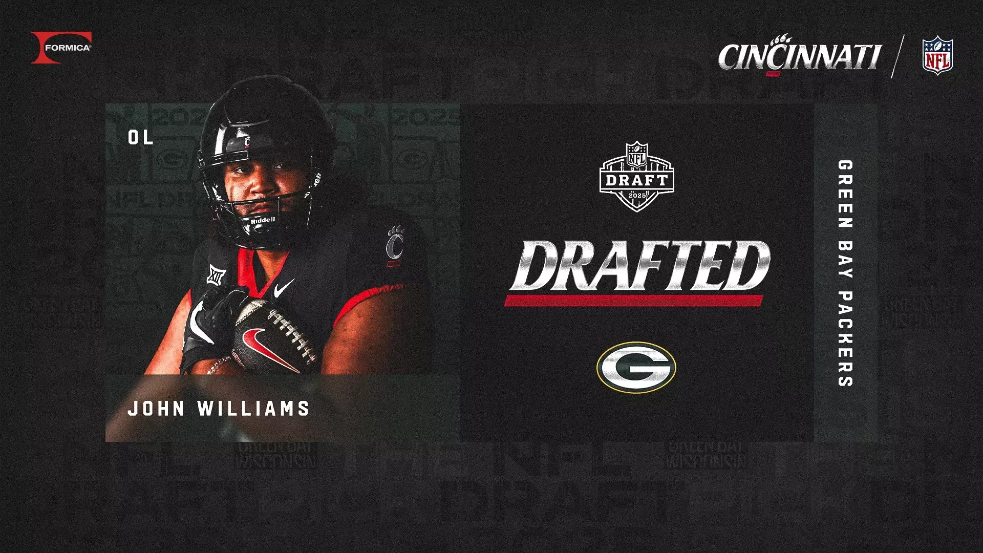 John Williams Drafted by Green Bay Packers - University of Cincinnati ...