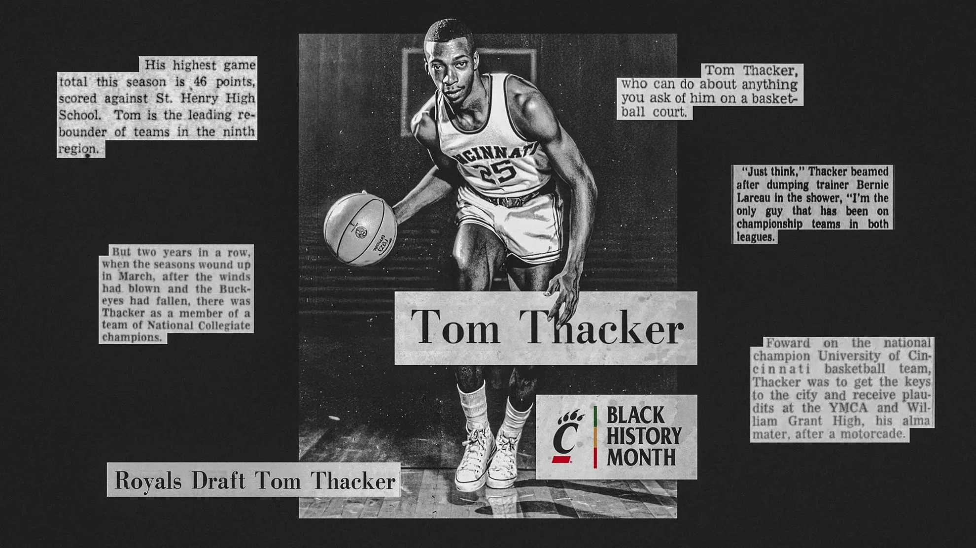 Black History Month: Tom Thacker - University of Cincinnati Athletics ...