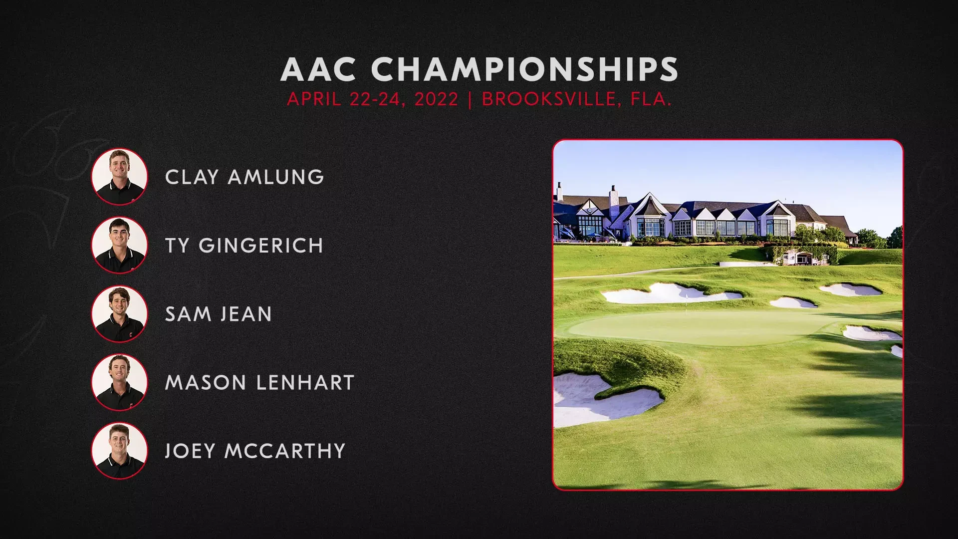 Men's Golf Set for AAC Championships in Florida - University of ...