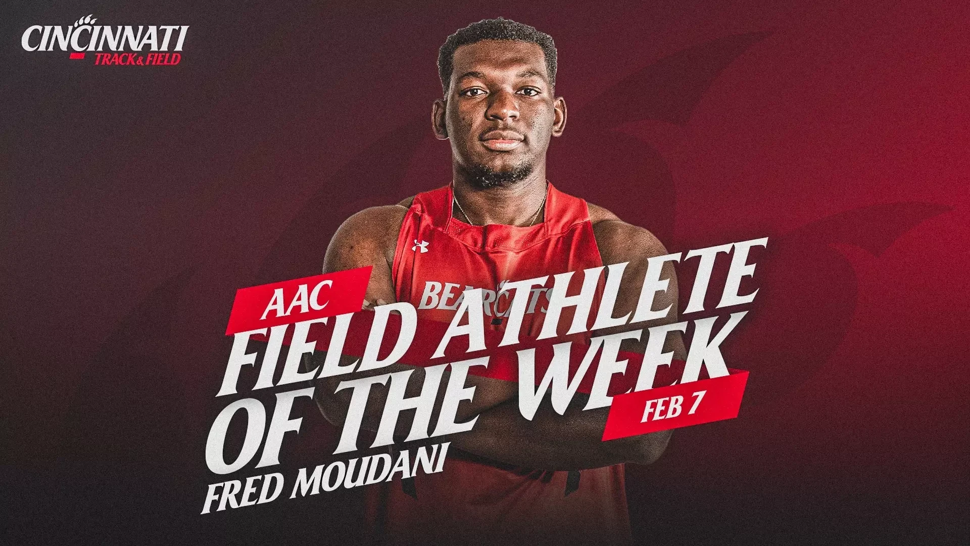 Moudani Named AAC Men's Field Athlete of the Week - University of Cincinnati Athletics ...