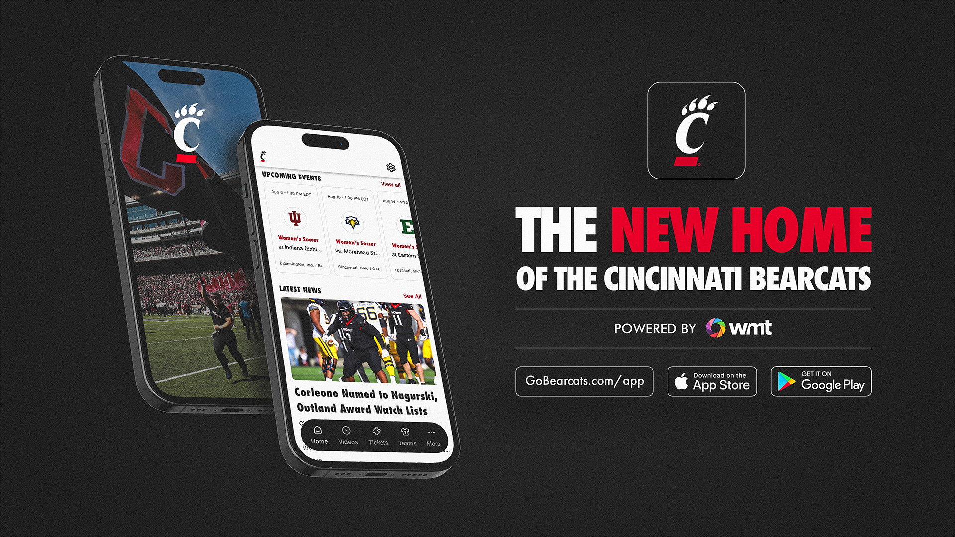 Cincinnati Bearcats Unveil Fan-First Mobile App Powered by WMT ...