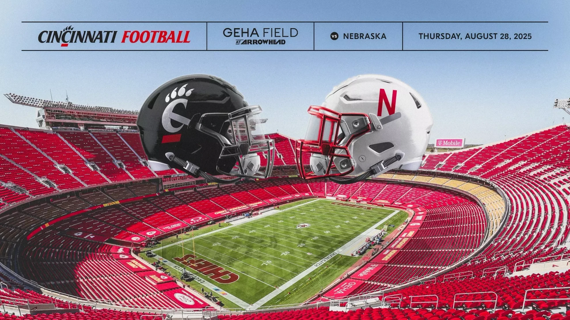 UC to Open 2025 on Thursday, Aug. 28 vs. Nebraska at Kansas City’s GEHA ...