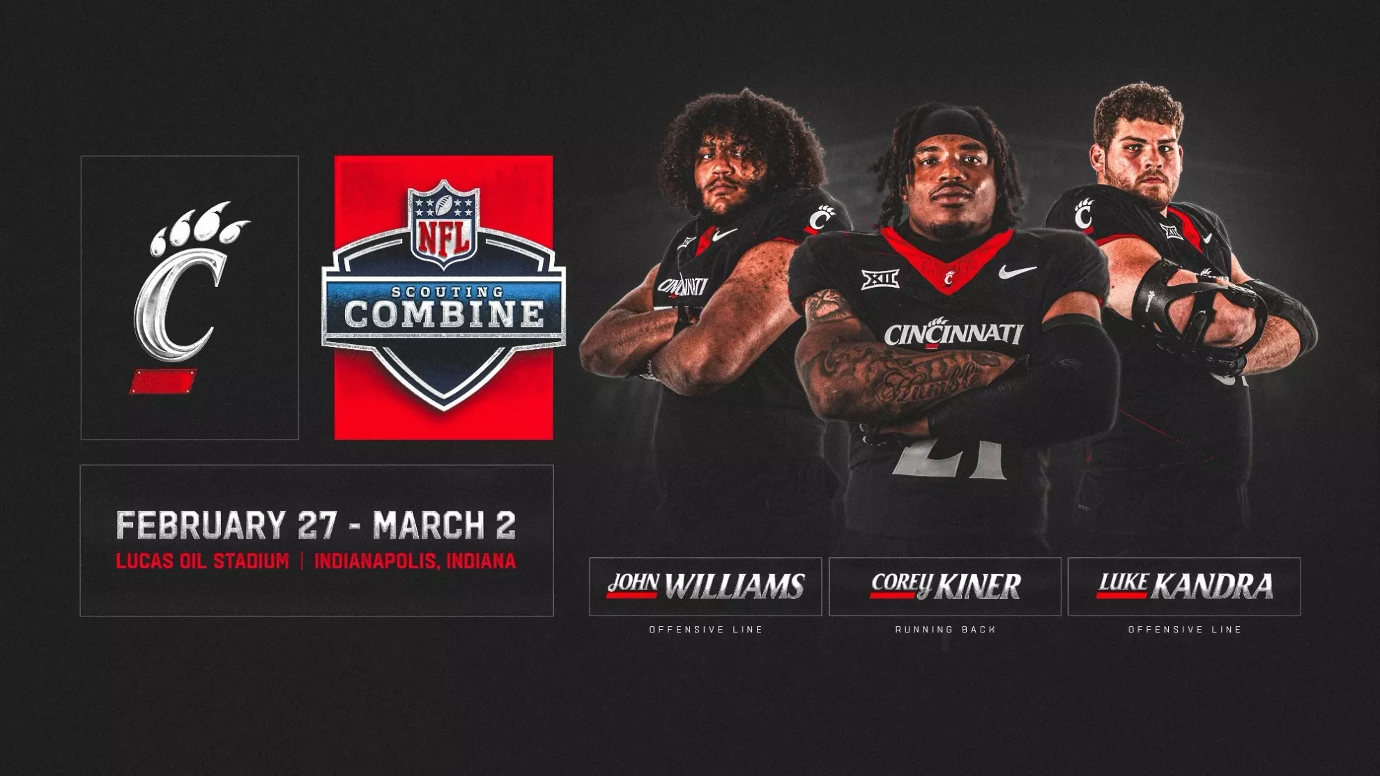 Three Bearcats Set to Compete at NFL Combine - University of Cincinnati ...