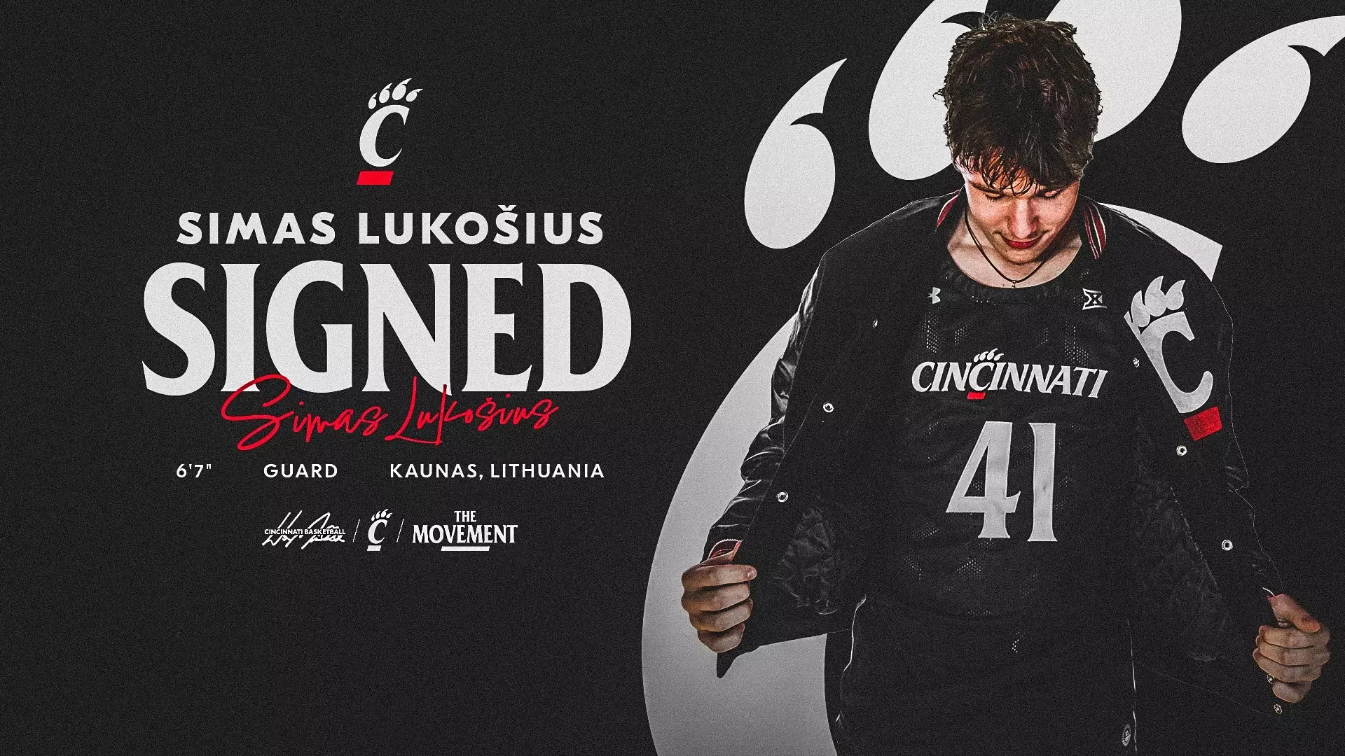 Men's Basketball Signs Butler Transfer Lukosius - University of Cincinnati Athletics - Official ...