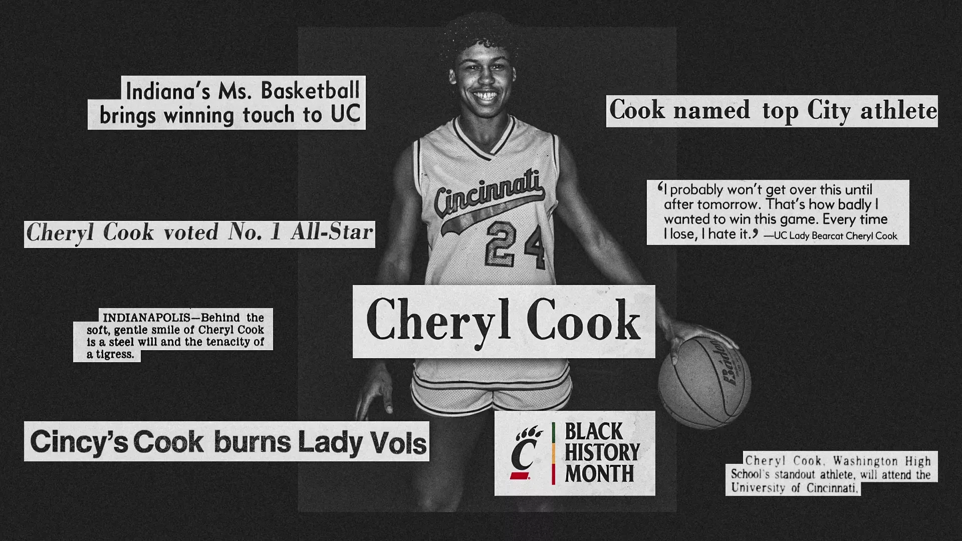 Black History Month: Cheryl Cook - University of Cincinnati Athletics ...